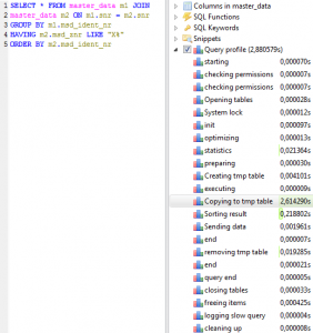 MySQL „SHOW PROFILE“ | David Müller: Webarchitektur